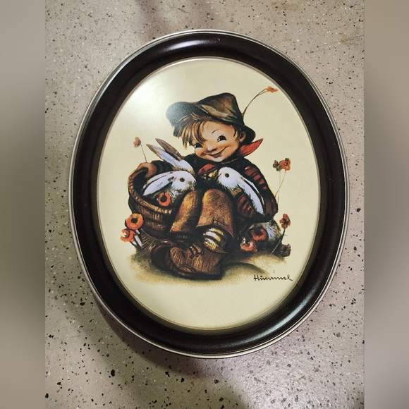 Hummel | Art | Hummel Oval Wall Art With Boy And Rabbits | Poshmark